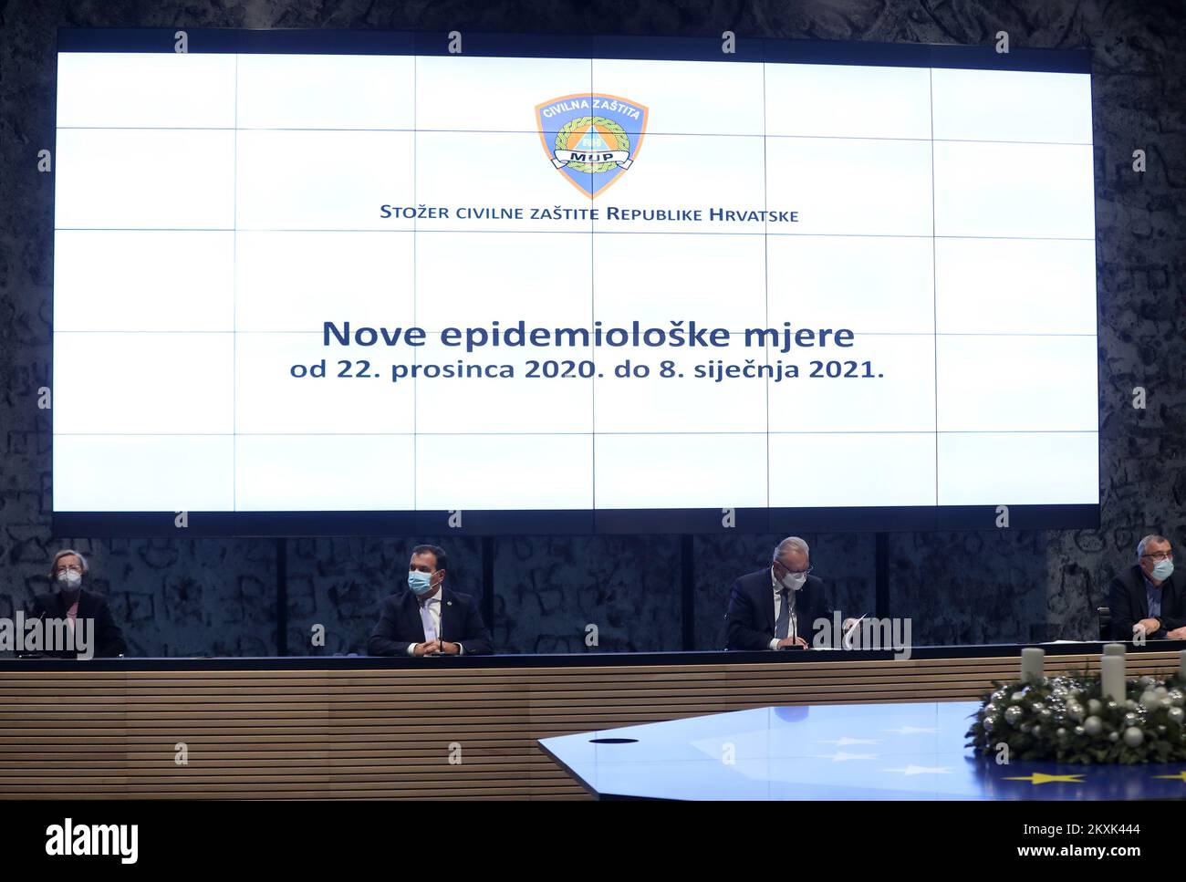 Alemka Markotic, Health minister Vili Beros, Davor Bozinovic and ...