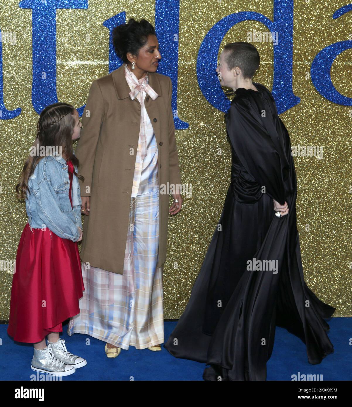 London, UK. Alisha Weir, Sindhu Vee and Andrea Riseborough at the gala ...