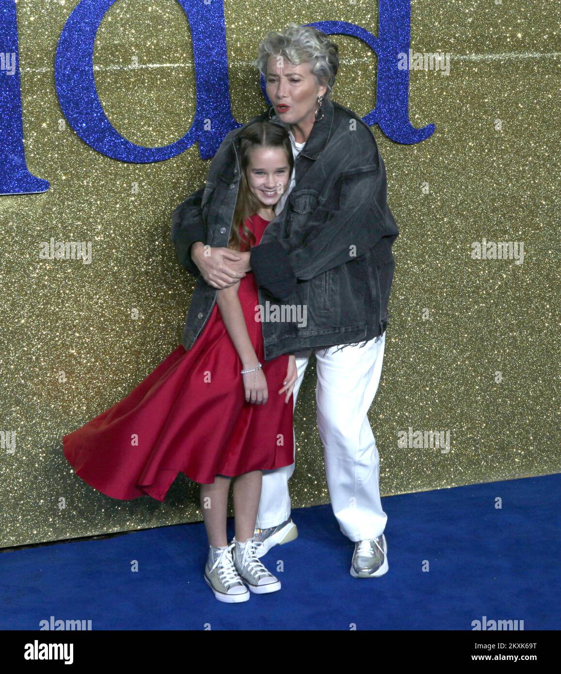 London, UK. Alisha Weir and Emma Thompson at the gala screening of ...