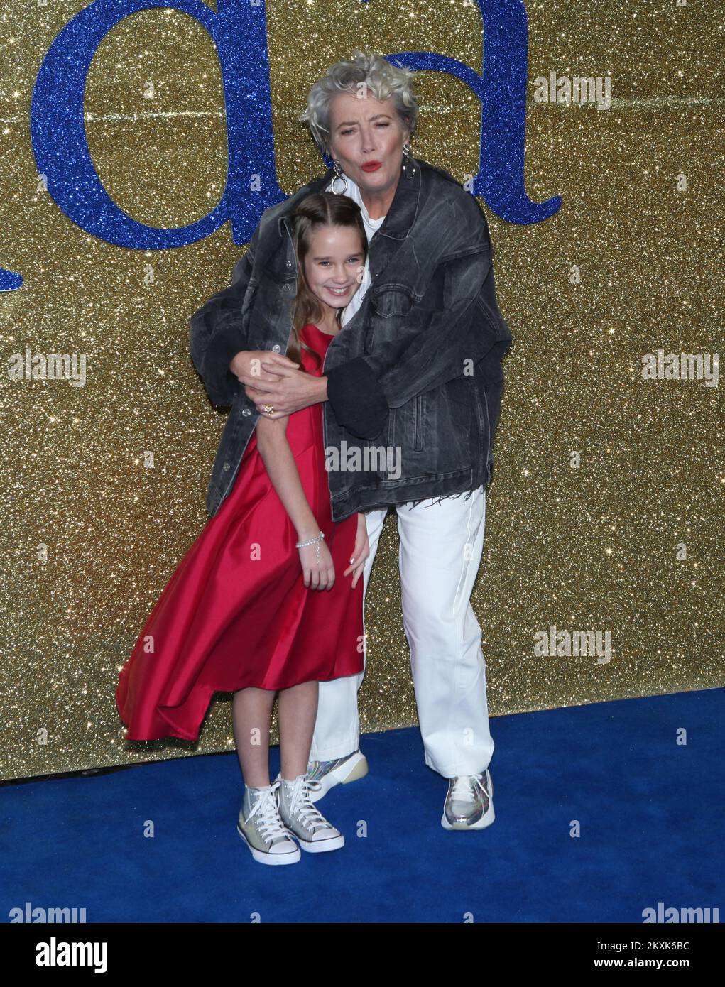 London, UK. Alisha Weir and Emma Thompson at the gala screening of ...