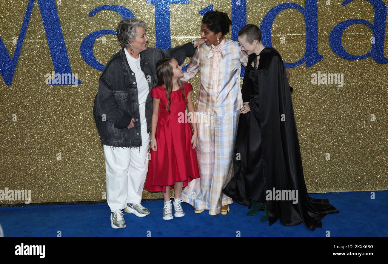 London, UK. Emma Thompson, Alisha Weir, Sindhu Vee and Andrea ...