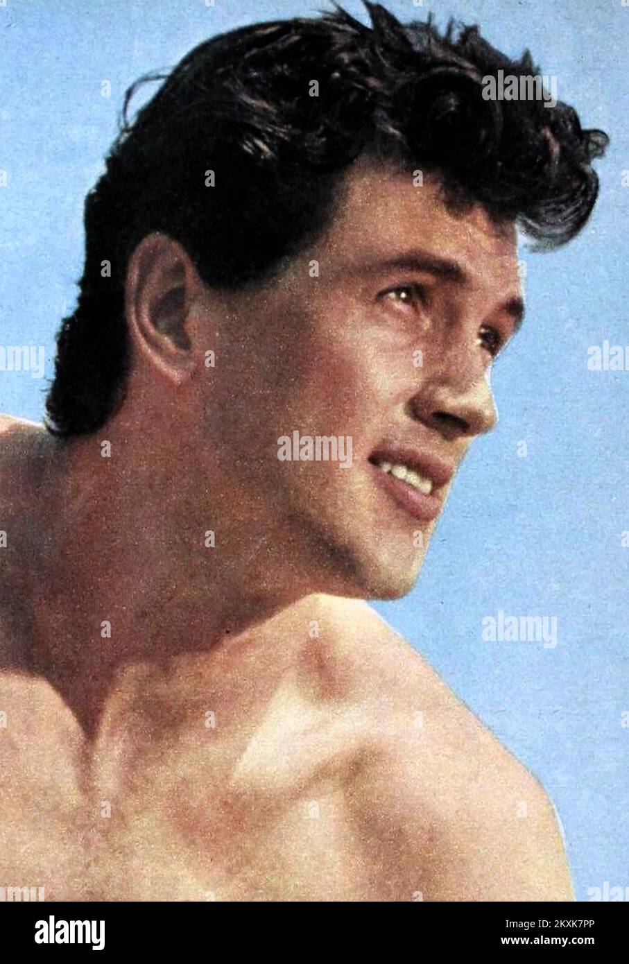 ROCK HUDSON (1925-1985) American film actor in 1957 Stock Photo - Alamy