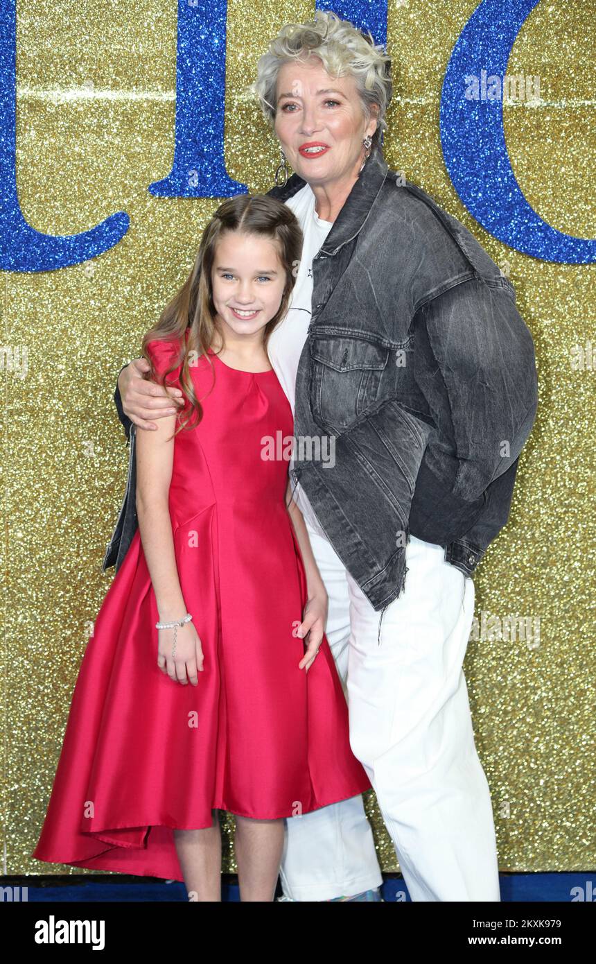 London, UK. Alisha Weir and Emma Thompson at the gala screening of ...