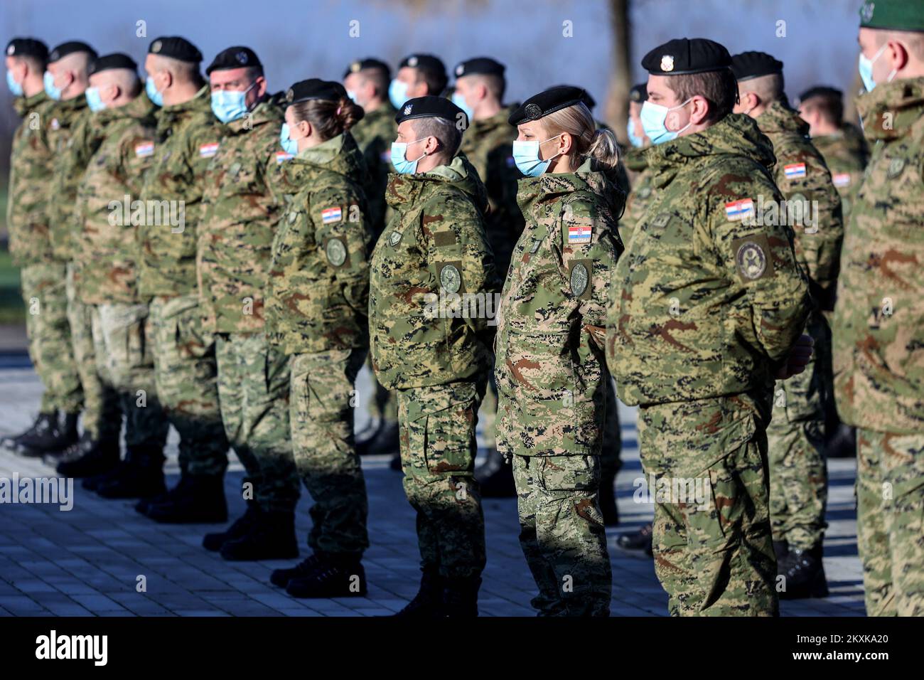 American Army Soldiers Lined Up