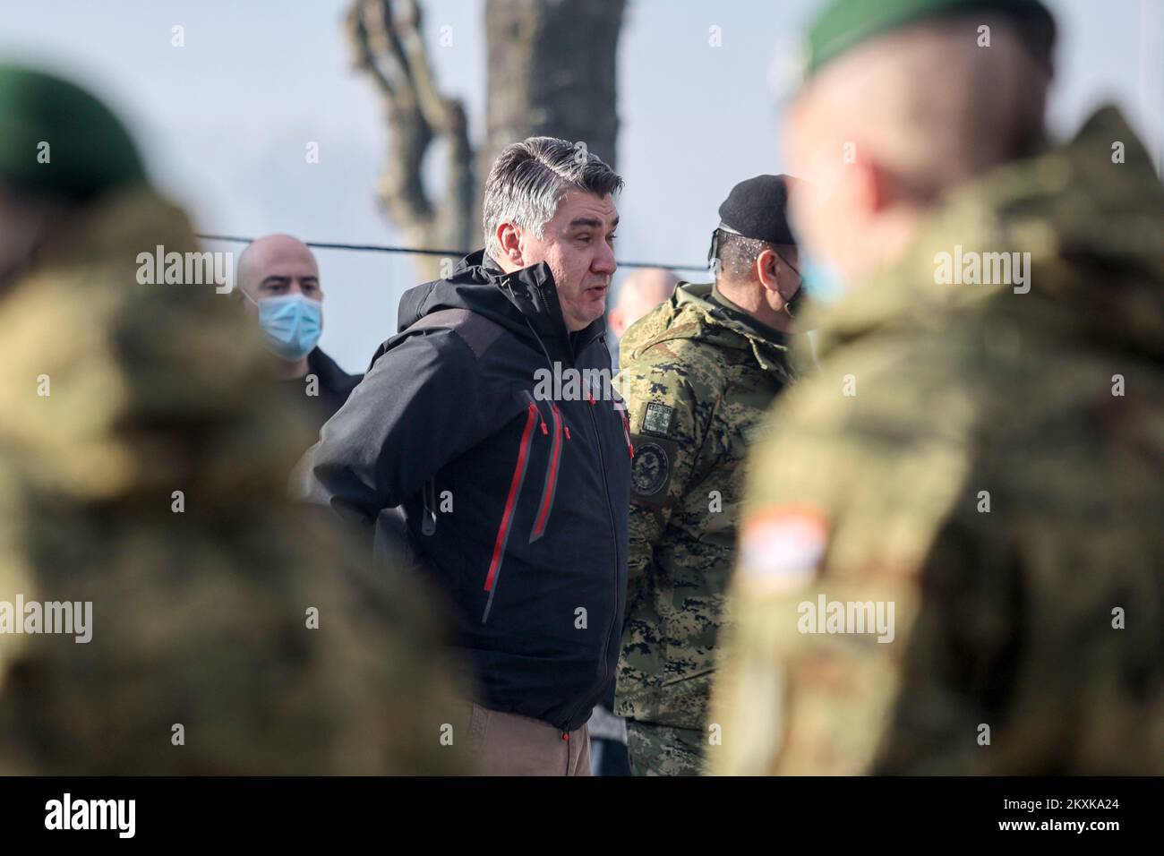 Croatian President Zoran Milanovic visited the barracks of Colonel ...