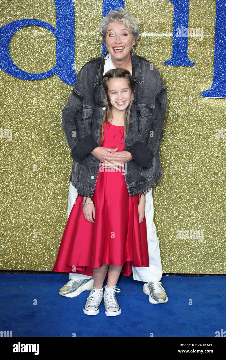 London, UK. Alisha Weir and Emma Thompson at the gala screening of ...