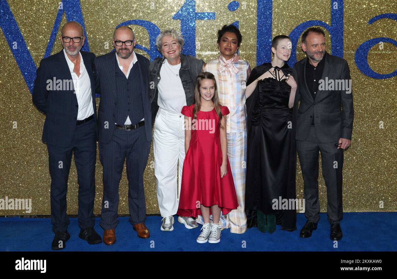 London, UK. Eric Fellner, Dennis Kelly, Emma Thompson, Alisha Weir ...