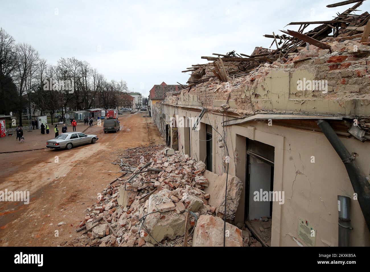 The pictures show everyday life in the city affected by the earthquakes ...