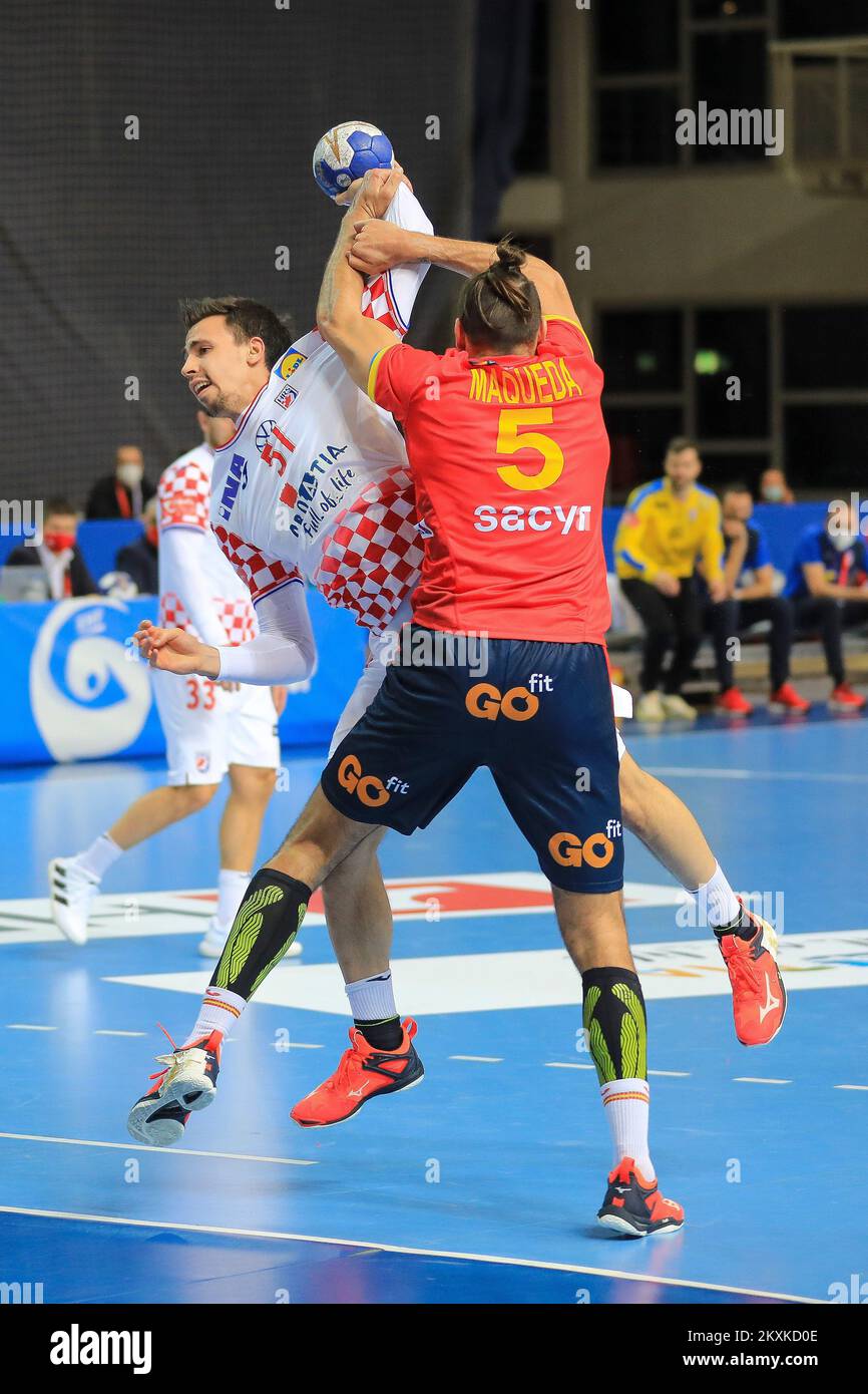 Ivan Martinovic of Croatia and Jorge Maqueda of Spain during round 3 of ...