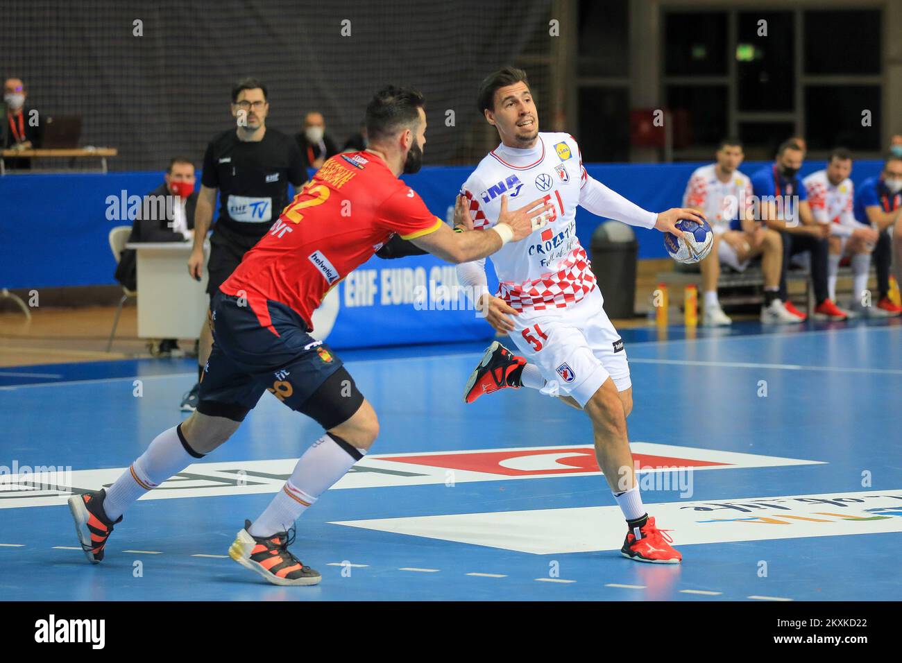 Ivan Martinovic of Croatia and Ruben Marchan Criado of Spain during ...