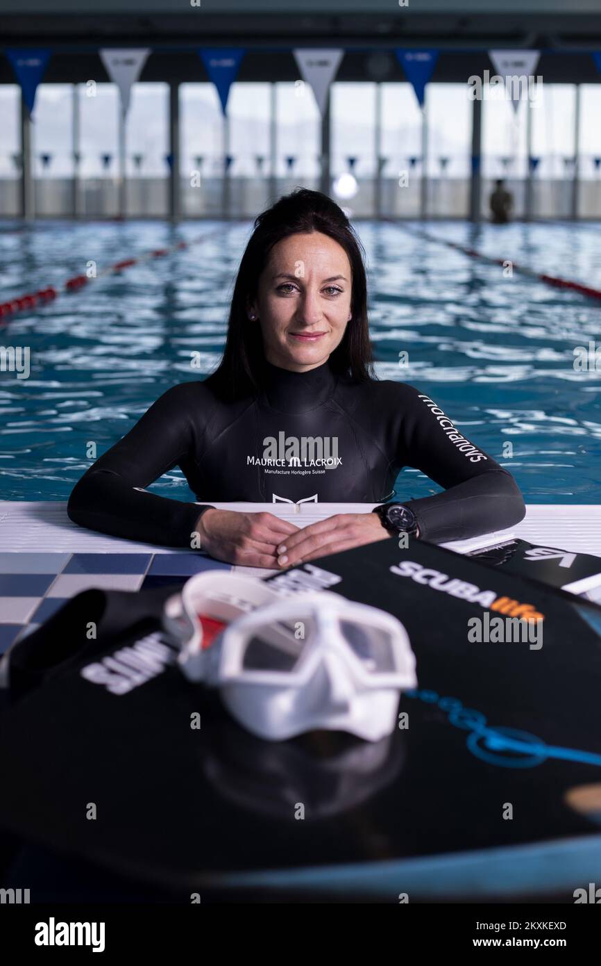 Lidija Lijic Vulic poses to photographer during her training session in ...