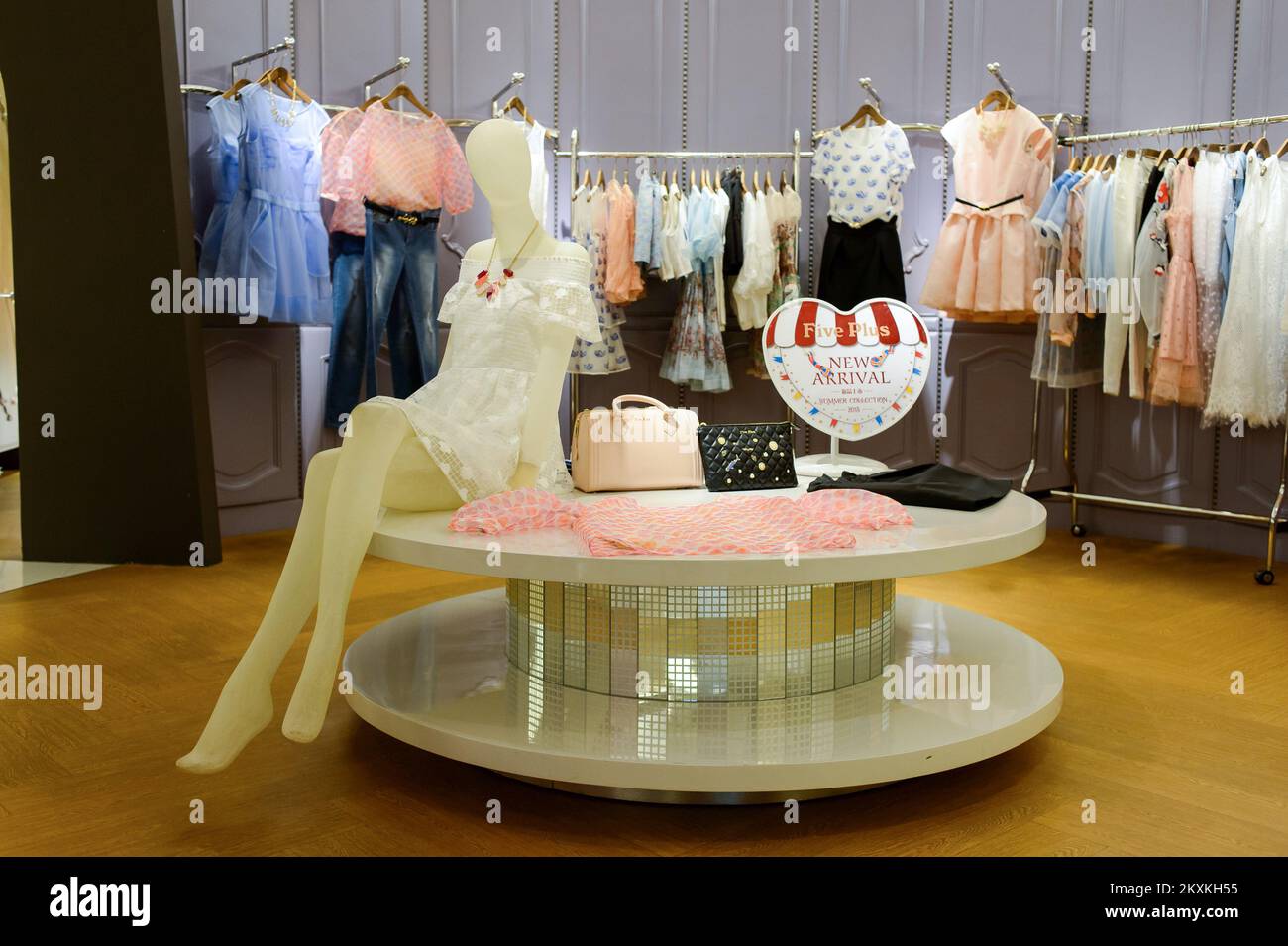 SHENZHEN, CHINA - MAY 25, 2015: COCO Park shopping center interior ...