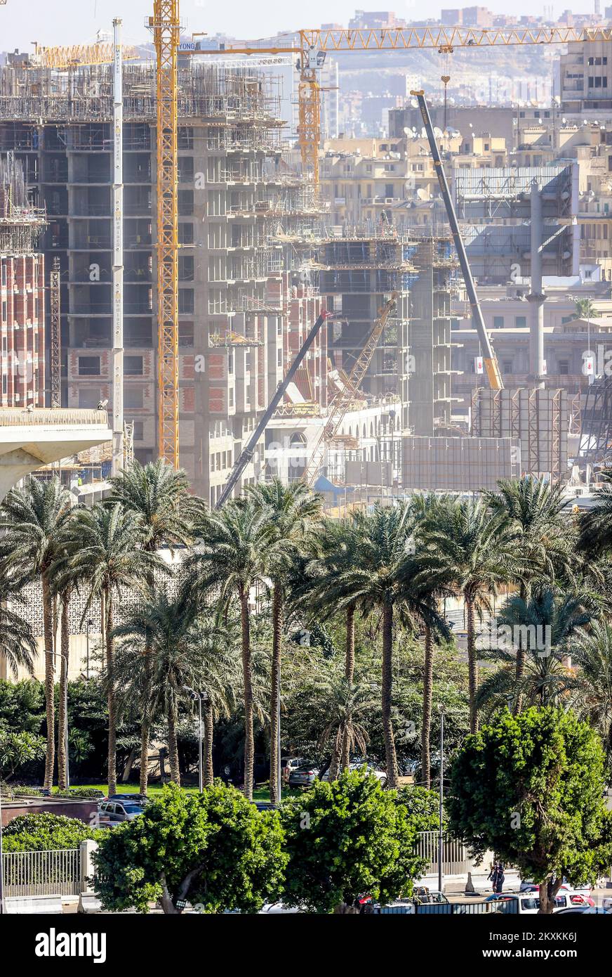 Photo taken on Jan. 19, 2021 shows the view of the Cairo City, Egypt ...