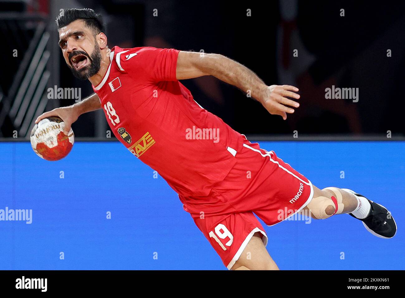 CAIRO, EGYPT - JANUARY 21: Mohamed Merza of Bahrain in action during ...
