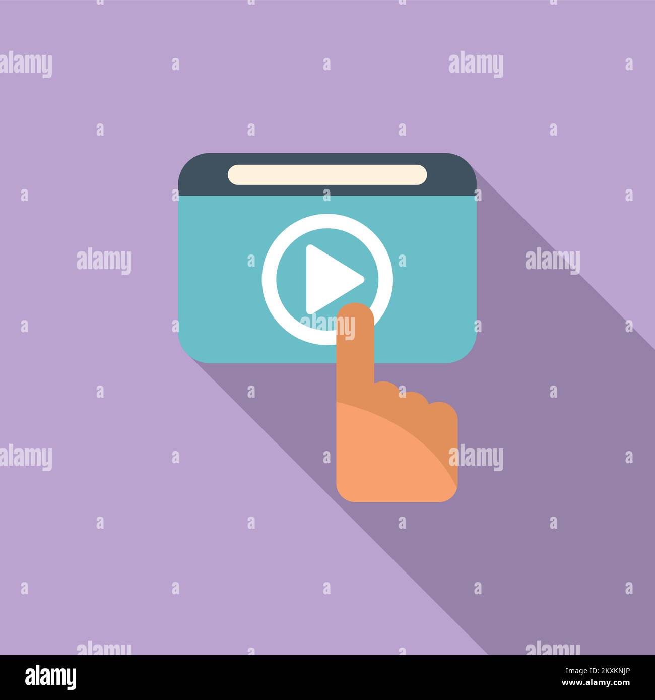 Click movie edit icon flat vector. Video film. Clip audio Stock Vector ...
