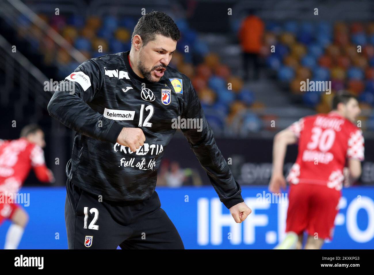 CAIRO, EGYPT - JANUARY 23: Goalkeeper Ivan Pesic of Croatia during the ...