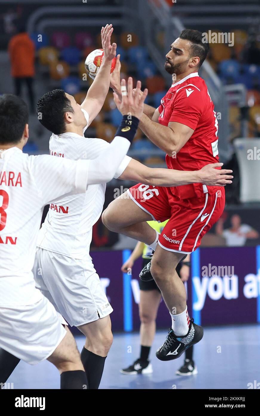 CAIRO, EGYPT - JANUARY 25: Komail Mahfoodh of Bahrain in action during ...