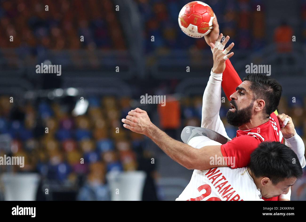 CAIRO, EGYPT - JANUARY 25: Ali Merza of Bahrain in action during the ...
