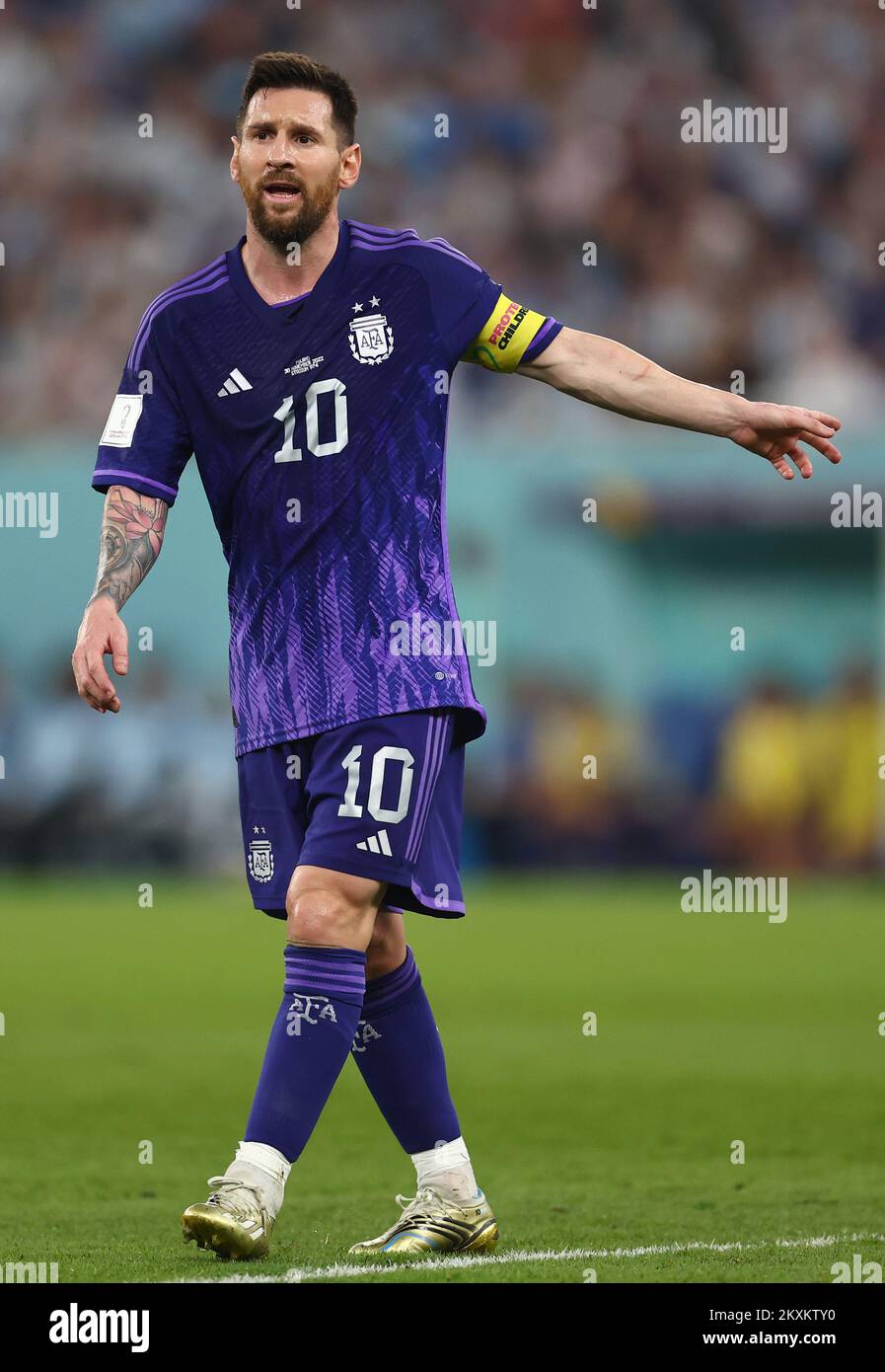 Doha, Qatar. 30th Nov, 2022. Lionel Messi of Argentina during the FIFA ...