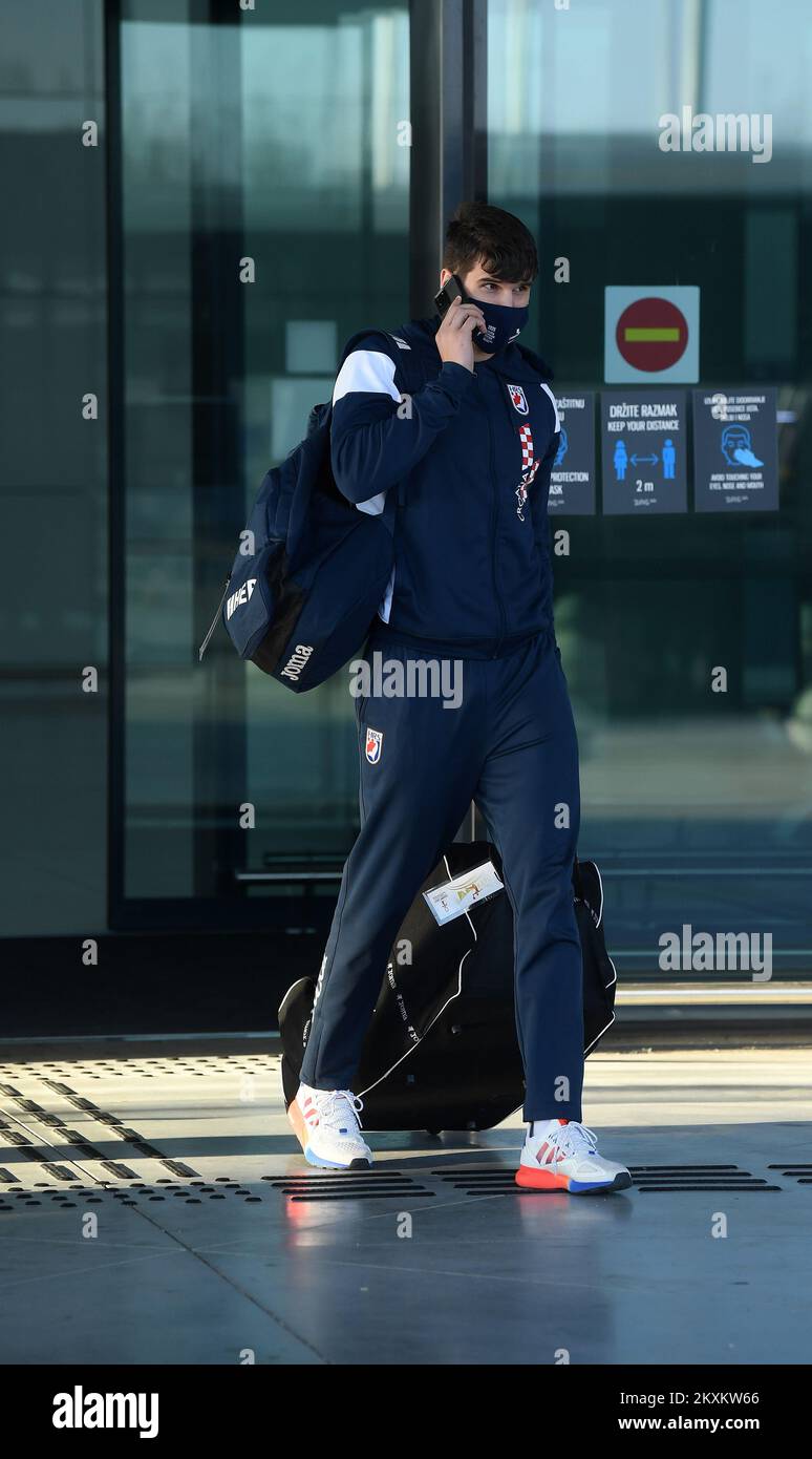 Croatia's player Ivan Martinovic returned to Zagreb after Croatia being ...
