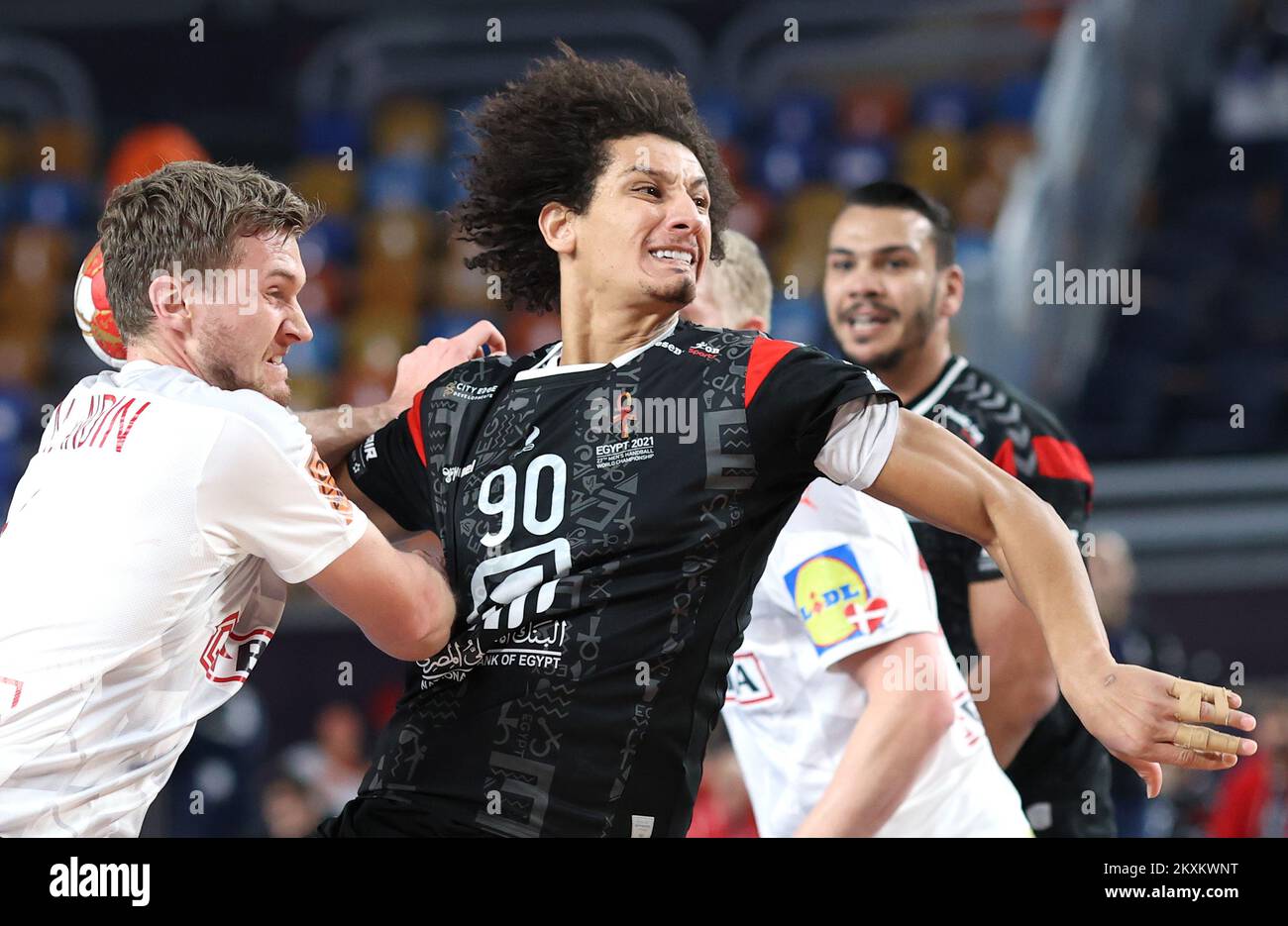 CAIRO, EGYPT - JANUARY 27: Ali Zein of Egypt during the 27th IHF Men's ...
