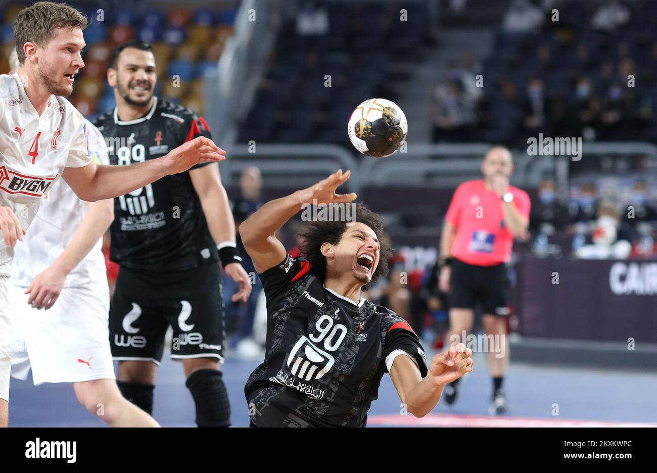 CAIRO, EGYPT - JANUARY 27: Ali Zein of Egypt during the 27th IHF Men's ...