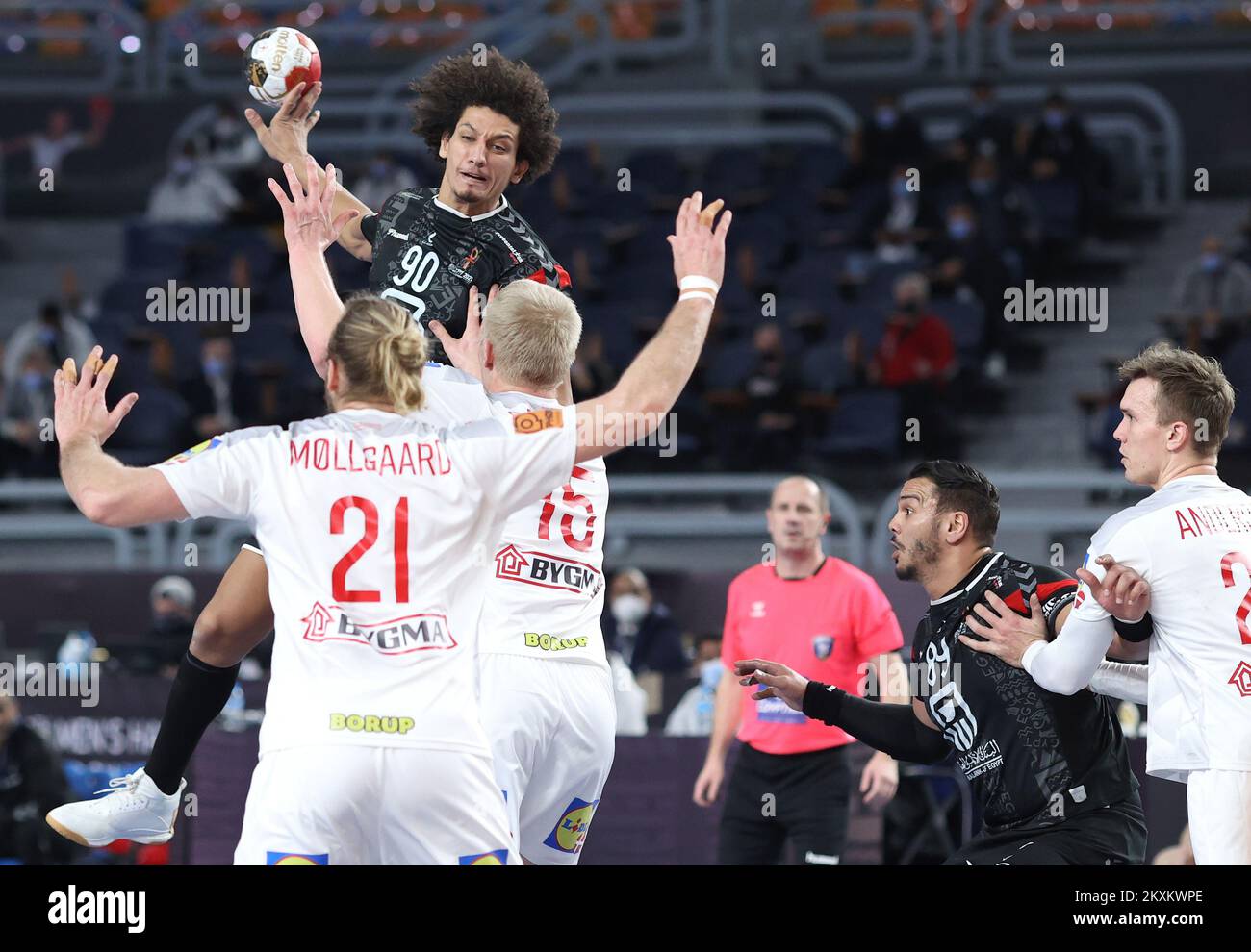 CAIRO, EGYPT - JANUARY 27: Ali Zein of Egypt during the 27th IHF Men's ...