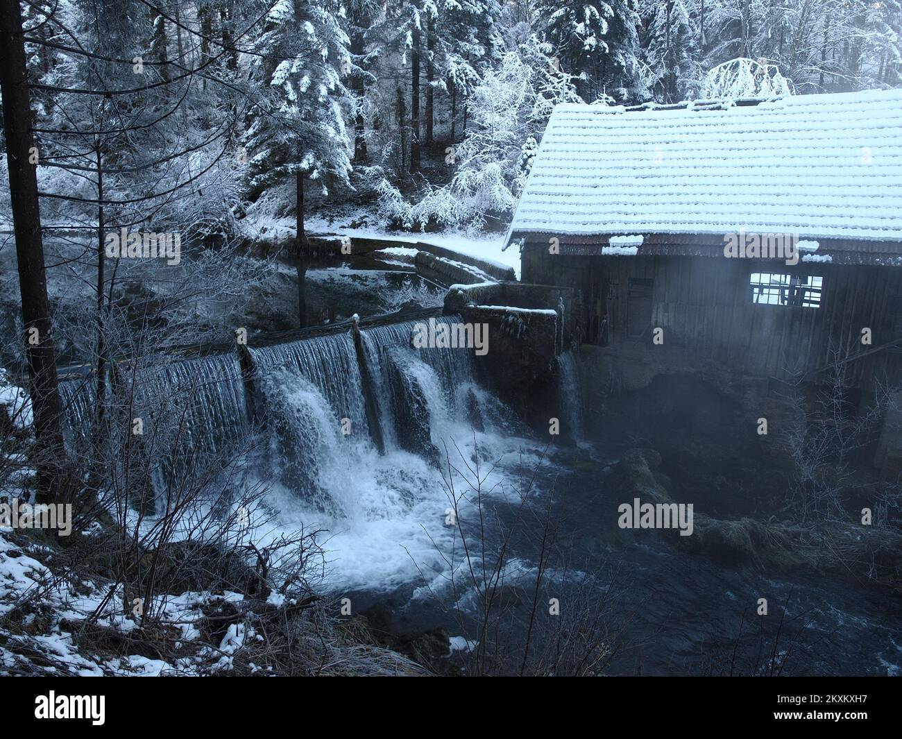 Photo taken on January 28, 2021 shows the winter scenery at Cogrlja ...