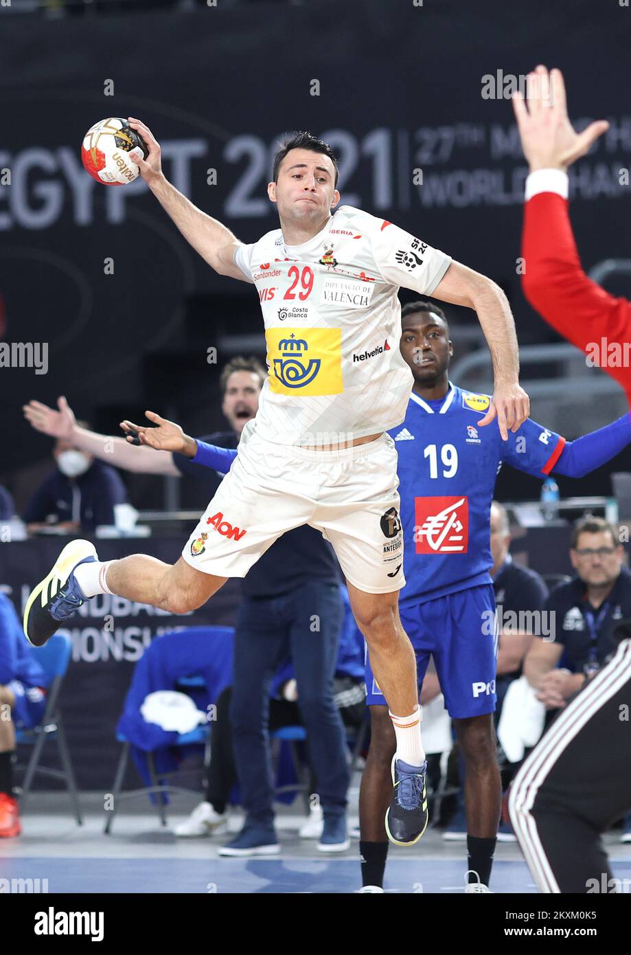 CAIRO, EGYPT - JANUARY 31: Aitor Arino of Spain during the 27th IHF Men ...