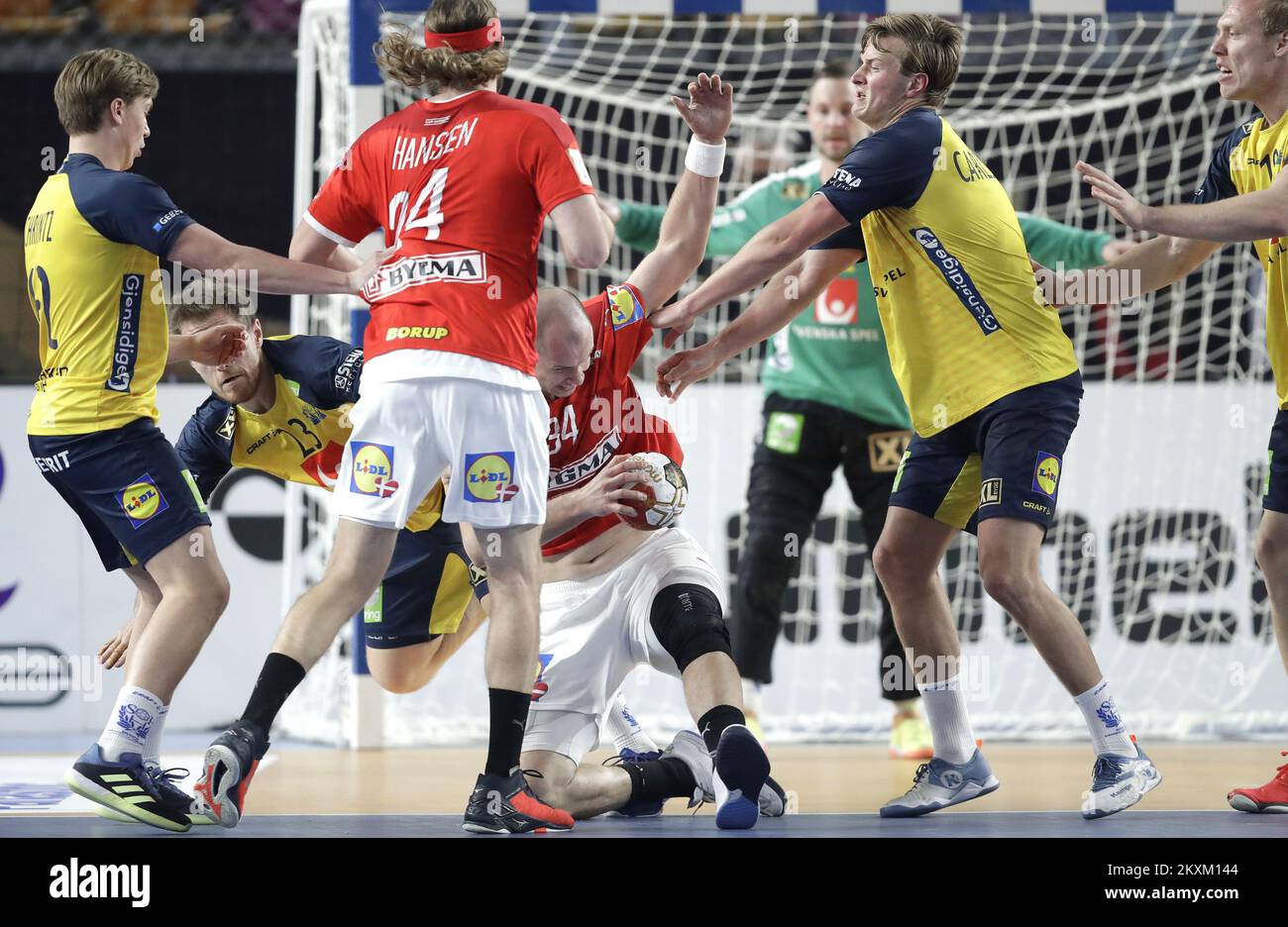 CAIRO, EGYPT - JANUARY 31: Mikkel Hansen and Simon Hald Jensen of ...