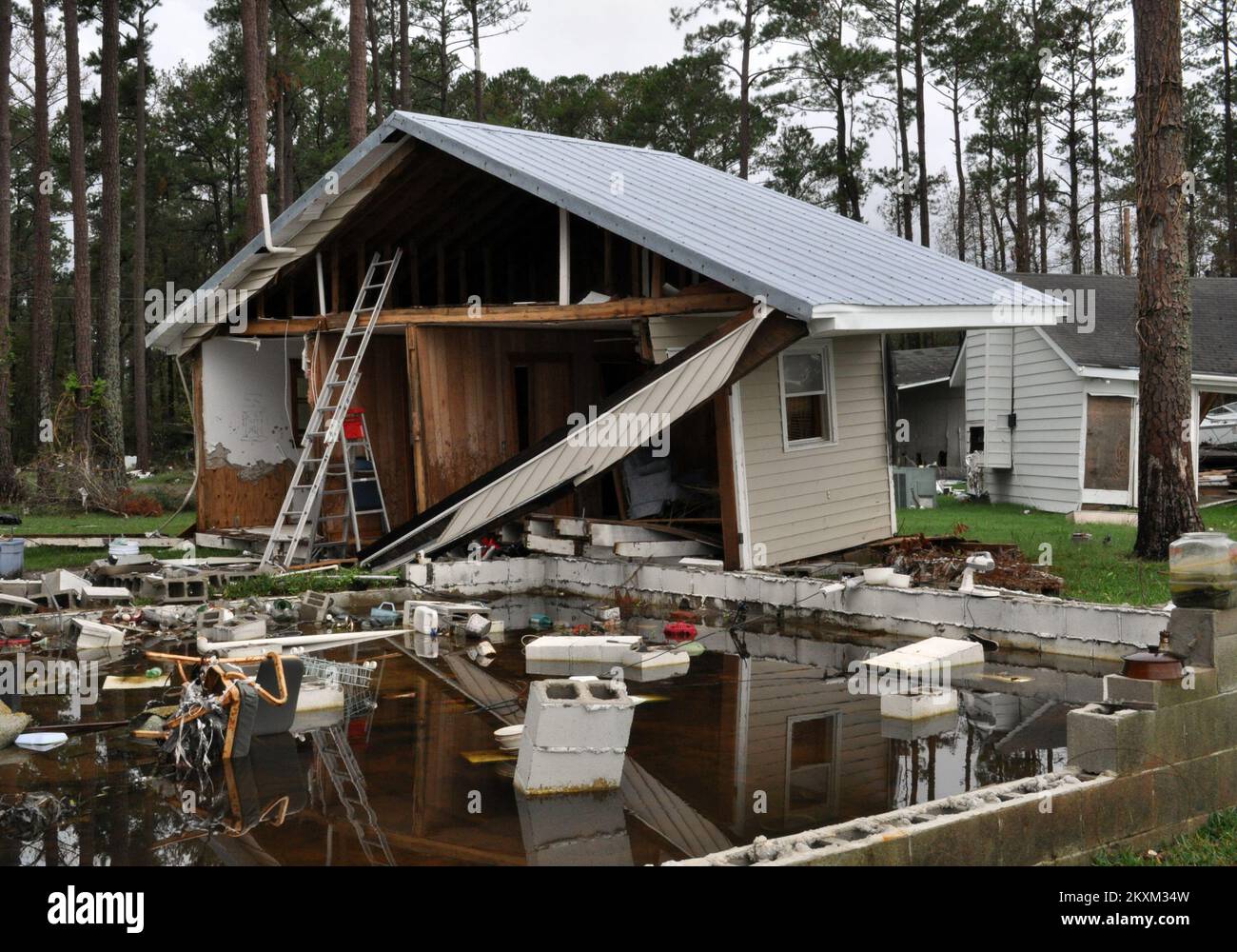 Pools of Water Breed Mosquitoes. North Carolina Hurricane Irene ...