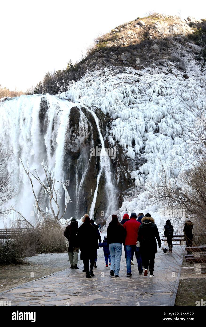People spend Valentine's Day in nature at the beautiful Krcic waterfall ...