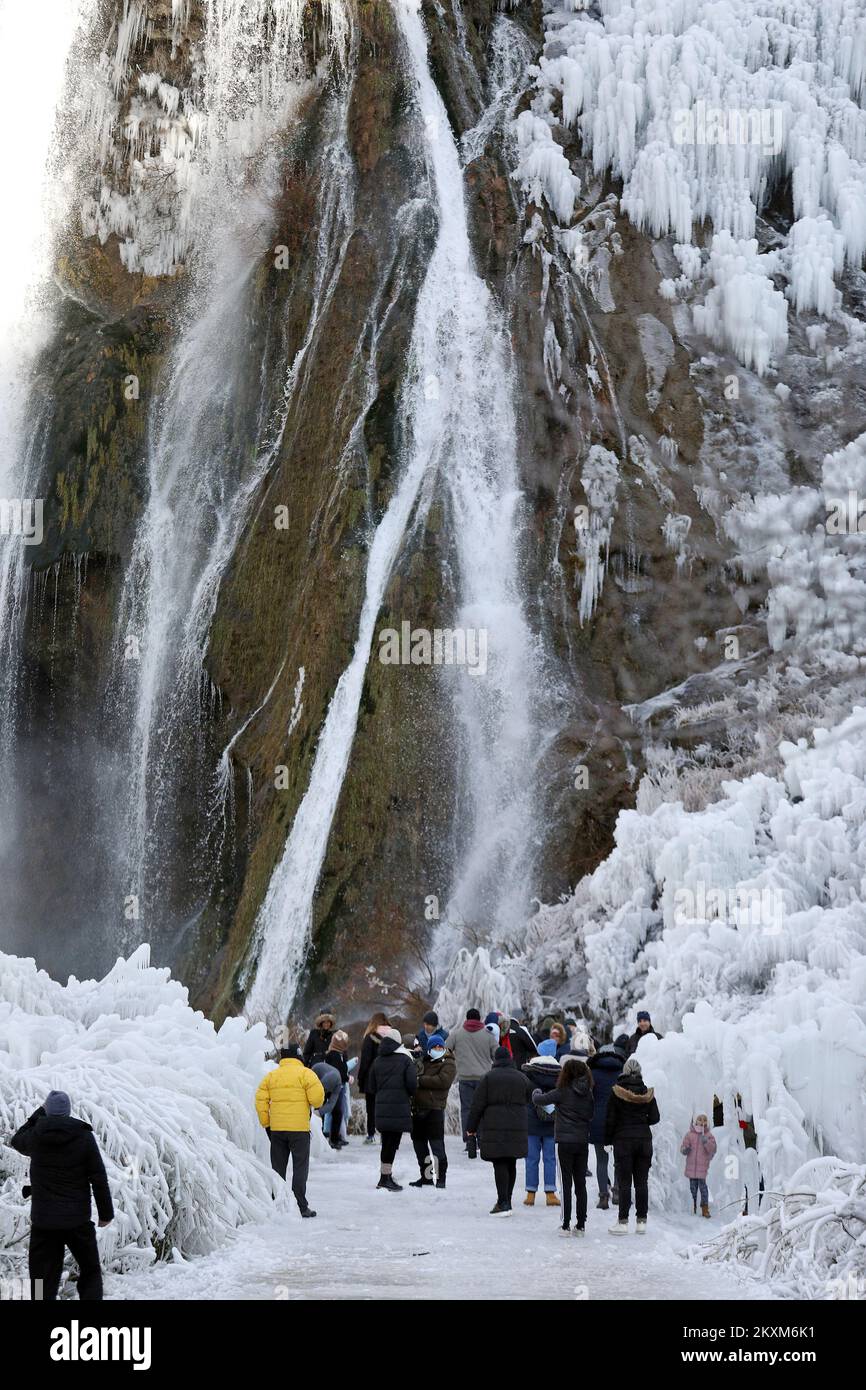 People spend Valentine's Day in nature at the beautiful Krcic waterfall ...