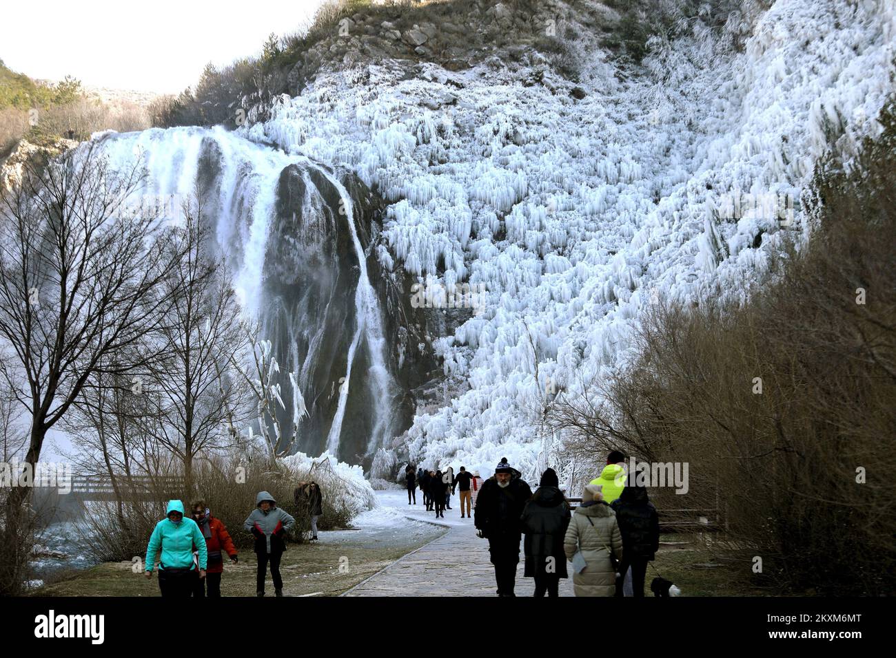 People spend Valentine's Day in nature at the beautiful Krcic waterfall ...