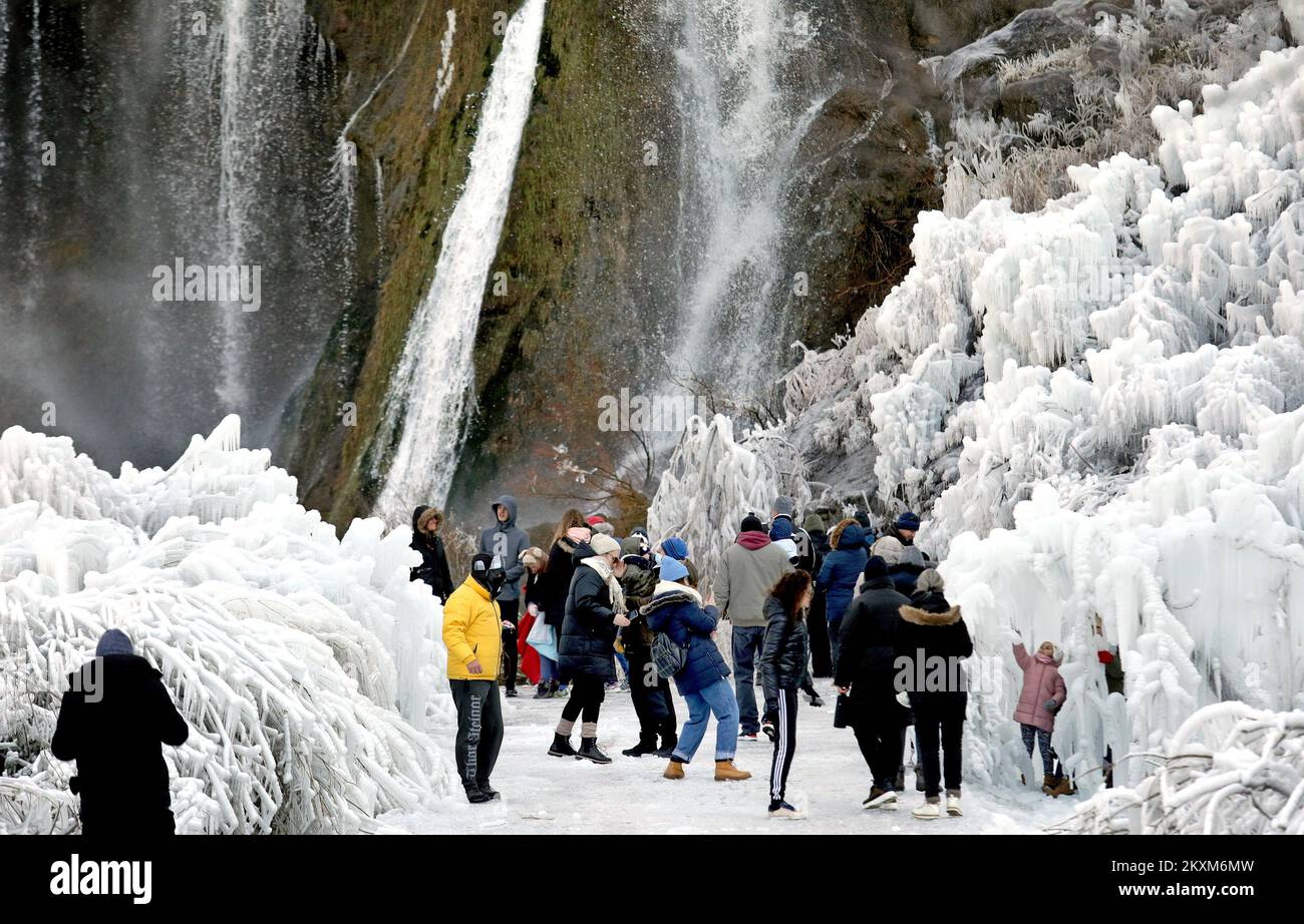 People spend Valentine's Day in nature at the beautiful Krcic waterfall ...