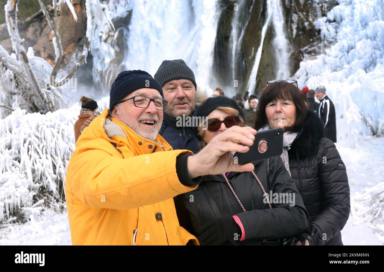 People spend Valentine's Day in nature at the beautiful Krcic waterfall ...