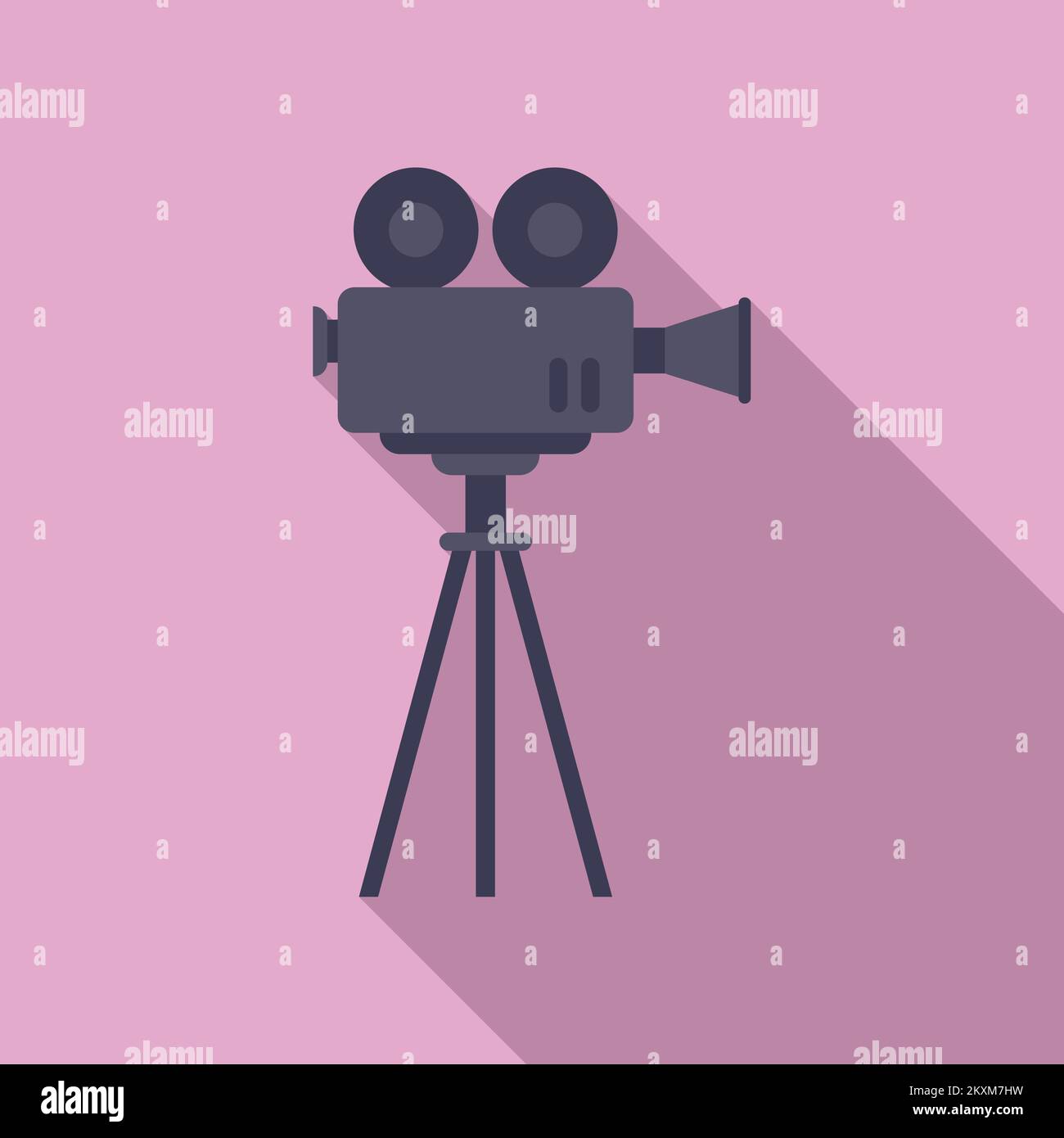 Movie camera icon flat vector. Video film. Motion edit Stock Vector ...