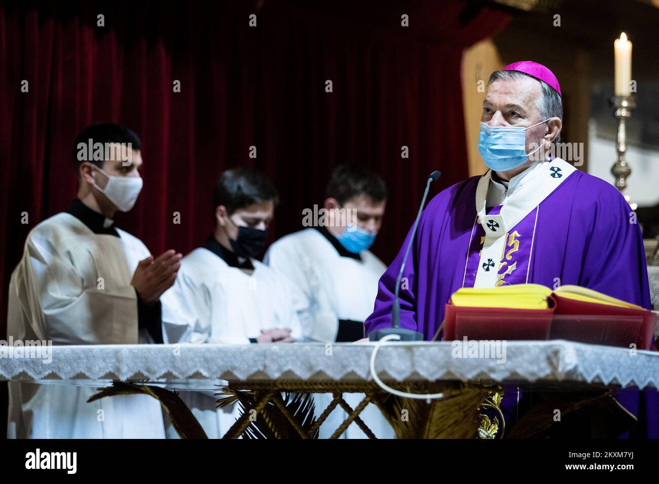 Archbishop Marin Barisic leads the Ash Wednesday mass to start the Lent ...