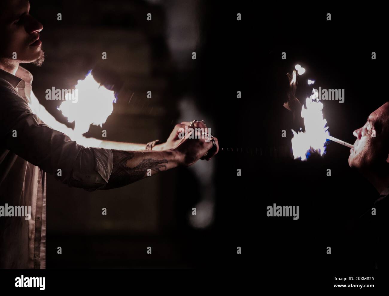 Entertainer, illusionist and magician Borna Vajdic performed with ...