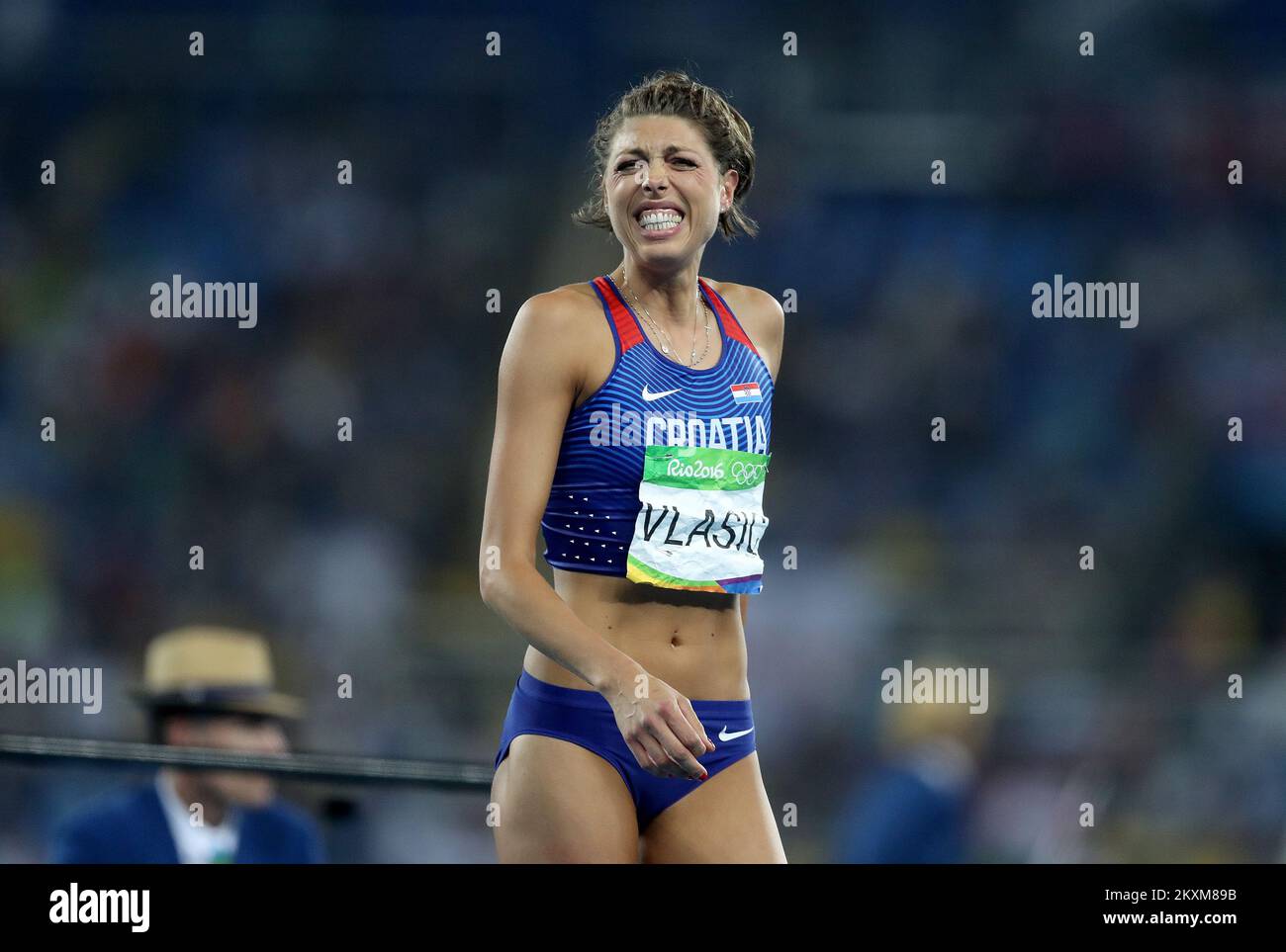 High jumper Blanka Vlasic celebrating after winning bronze medal at ...