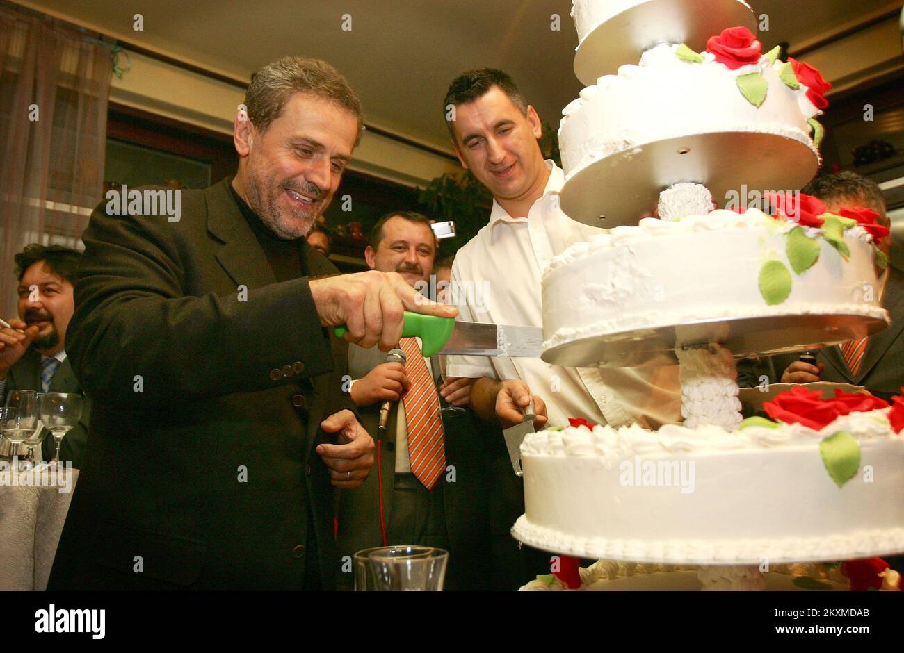 Zagreb Mayor Milan Bandic with friends celebrated his 52nd birthday in ...
