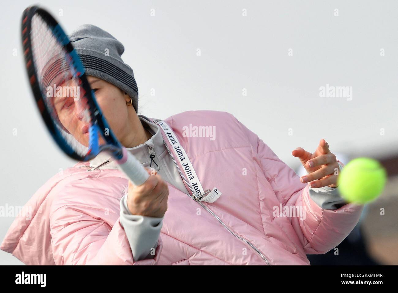 Polish tennis player Magda Linette attends a training session on Jug ...