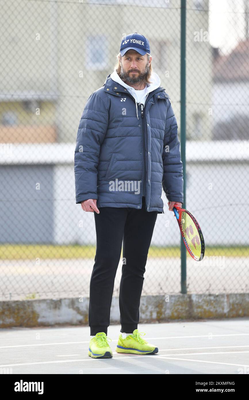 Nik Horvat, coach of Polish tennis player Magda Linette is pictured on ...