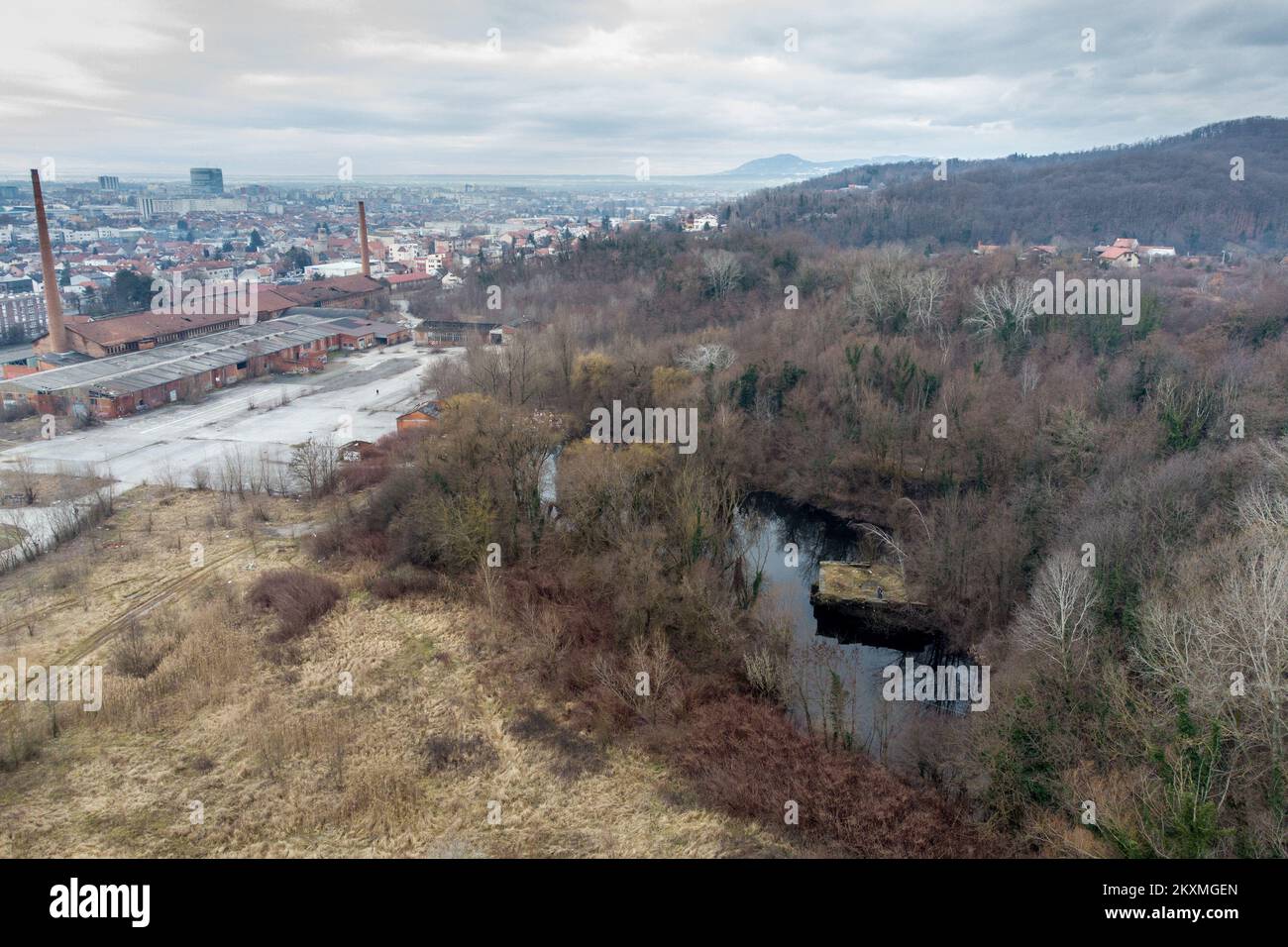 Aerial photo of one of the largest remaining German bunkers from the ...