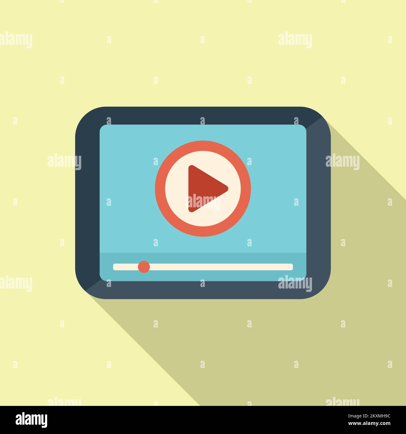 Tablet edit icon flat vector. Montage film. Footage editor Stock Vector ...