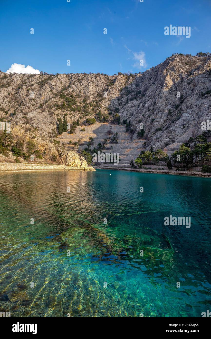 Photo taken on March 15, 2021 shows cove Zavratnica, in Croatia ...
