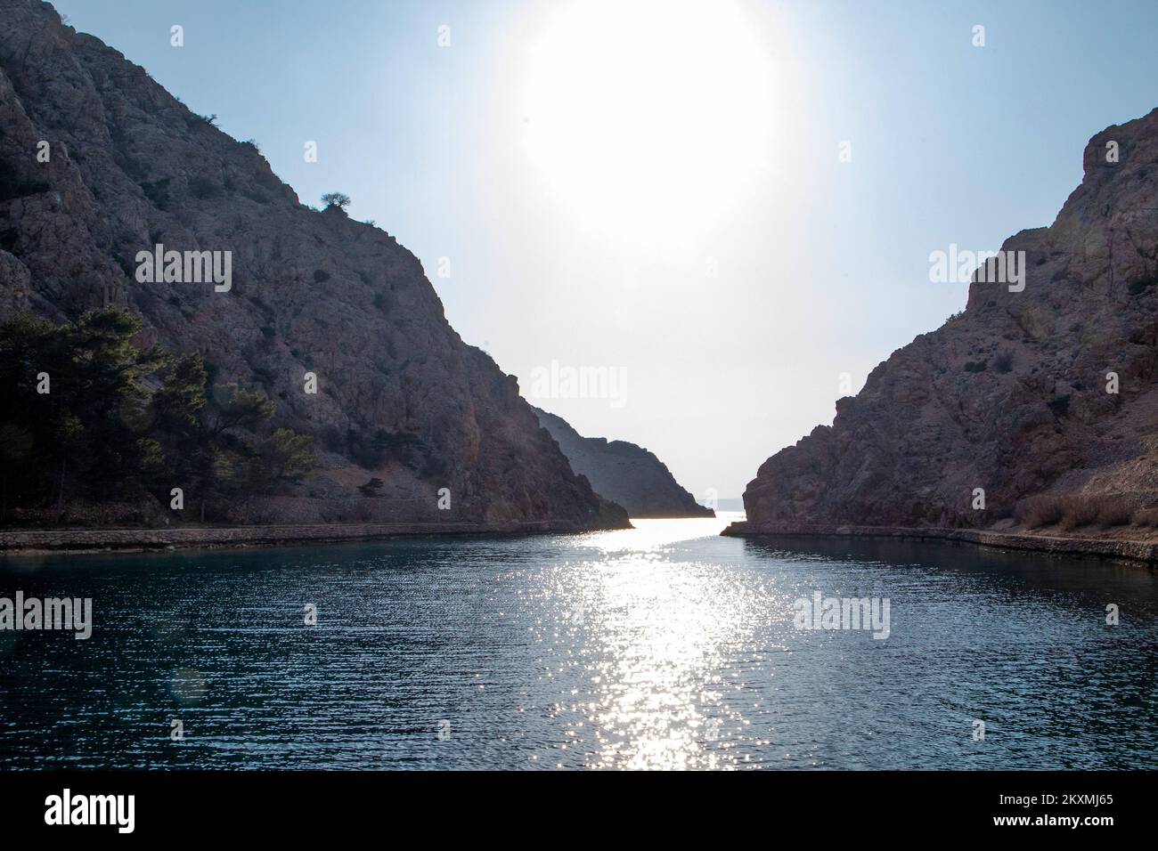 Photo taken on March 15, 2021 shows cove Zavratnica, in Croatia ...