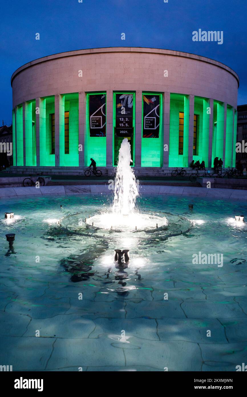 Photo taken on March 17, 2021 shows Croatian Association of Artists ...