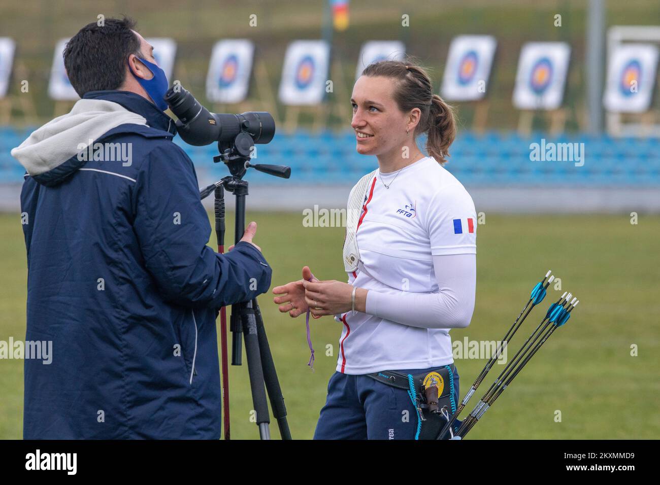 Lisa Barbelin of France during Archery Europen Grand Prix Porec 2021 in ...