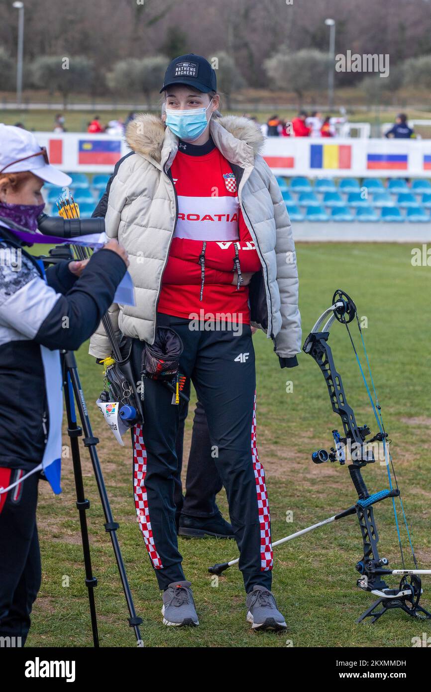 Amanda Mlinaric of Croatia during Archery Europen Grand Prix Porec 2021 ...